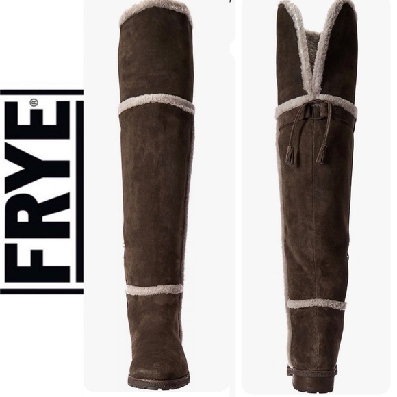 Frye | Shoes | Frye Tamara Genuine Shearling Otk Over The Knee Winter ...